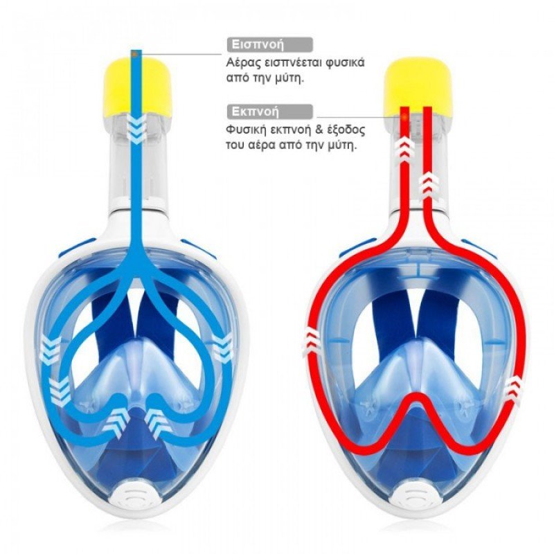 ΜΑΣΚΑ ΘΑΛΑΣΣΗΣ FULL FACE FREE BREATH BLACK