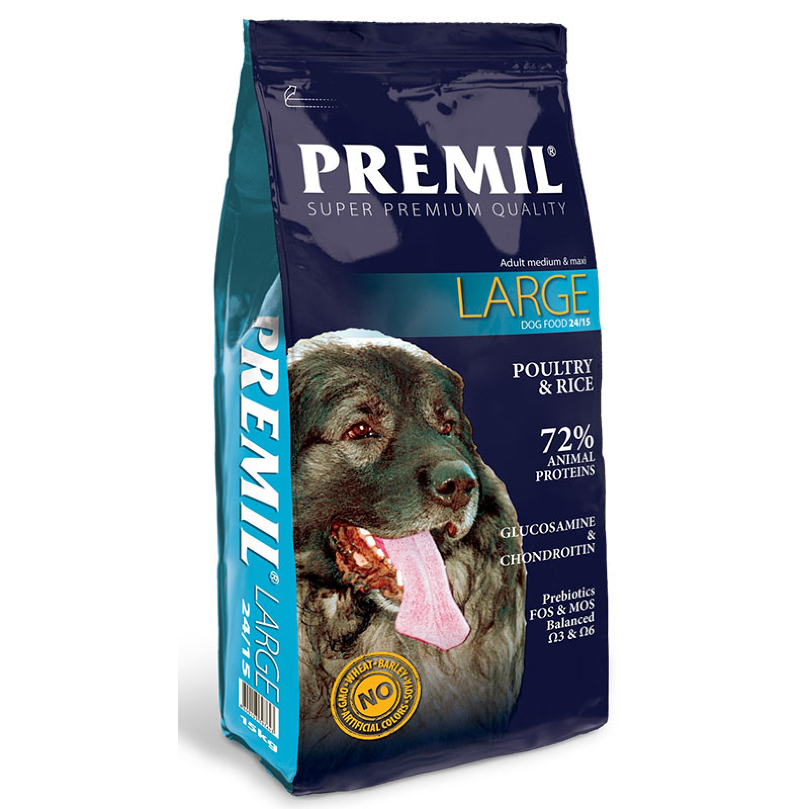 PREMIL ADULT LARGE POULTRY & RICE 15KG