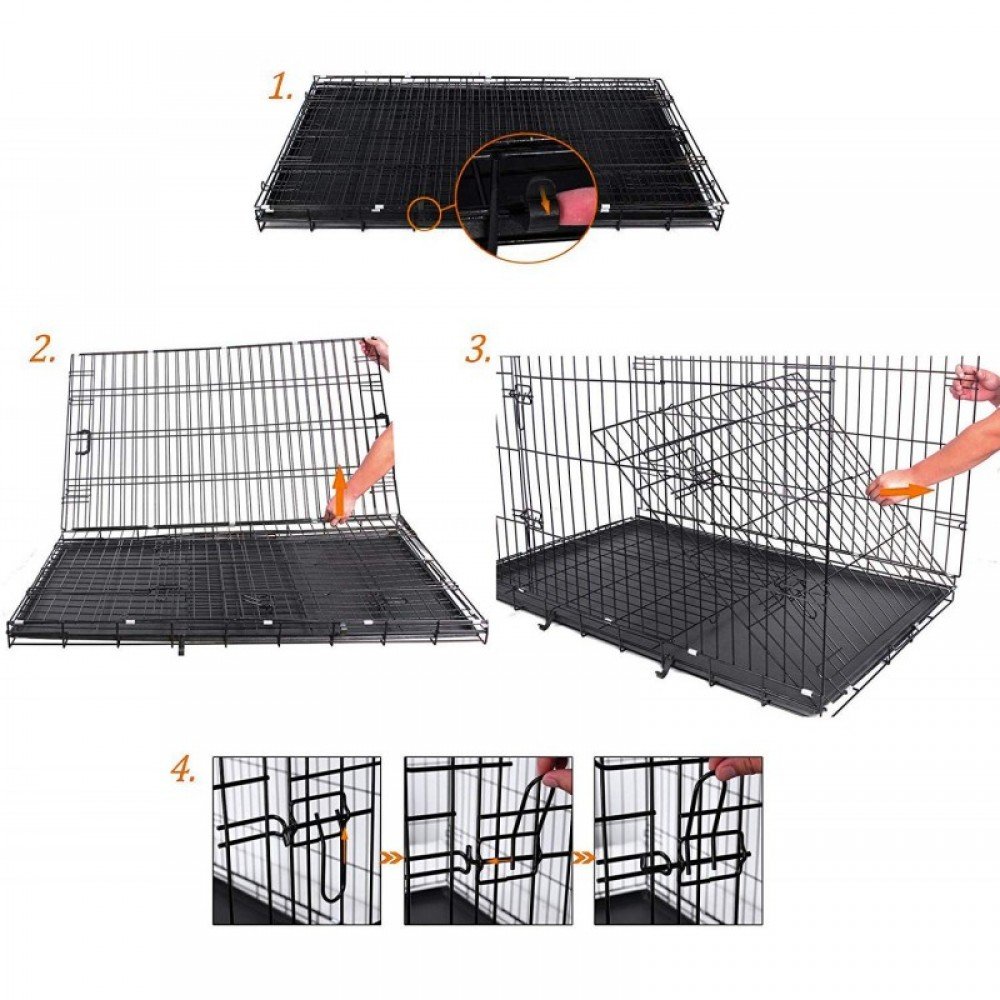 ΣΥΡΜΑΤΙΝΟ ΚΛΟΥΒΙ (CRATE) ΣΚΥΛΟΥ XXL 122x75x81 CM