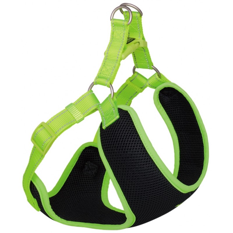 ΣΑΜΑΡΑΚΙ ΓΙΛΕΚΟ ΣΚΥΛΟΥ NOBBY BLACK MESH REFLECT NEON YELLOW (πλάτος 2 ...
