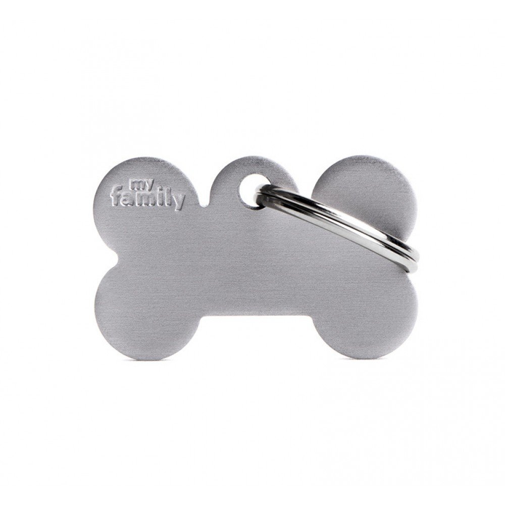 ΤΑΥΤΟΤΗΤΑ ΣΚΥΛΟΥ MY FAMILY BASIC GREY BONE TAG SMALL 3x2cm
