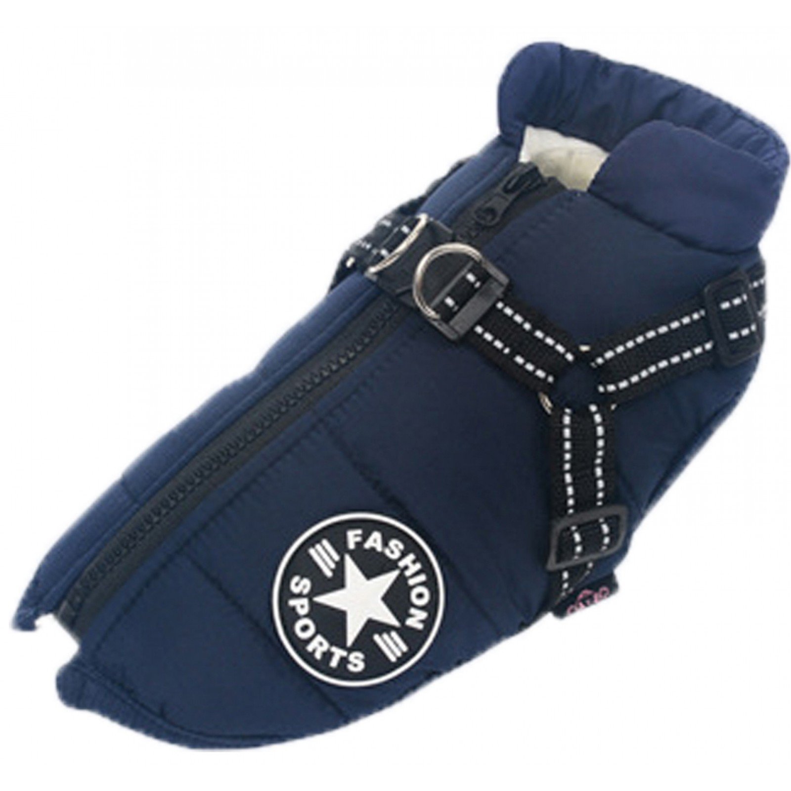 Μπουφανάκι Σκύλου Αδιάβροχο Fashion Sport Medium 25cm Μπλε