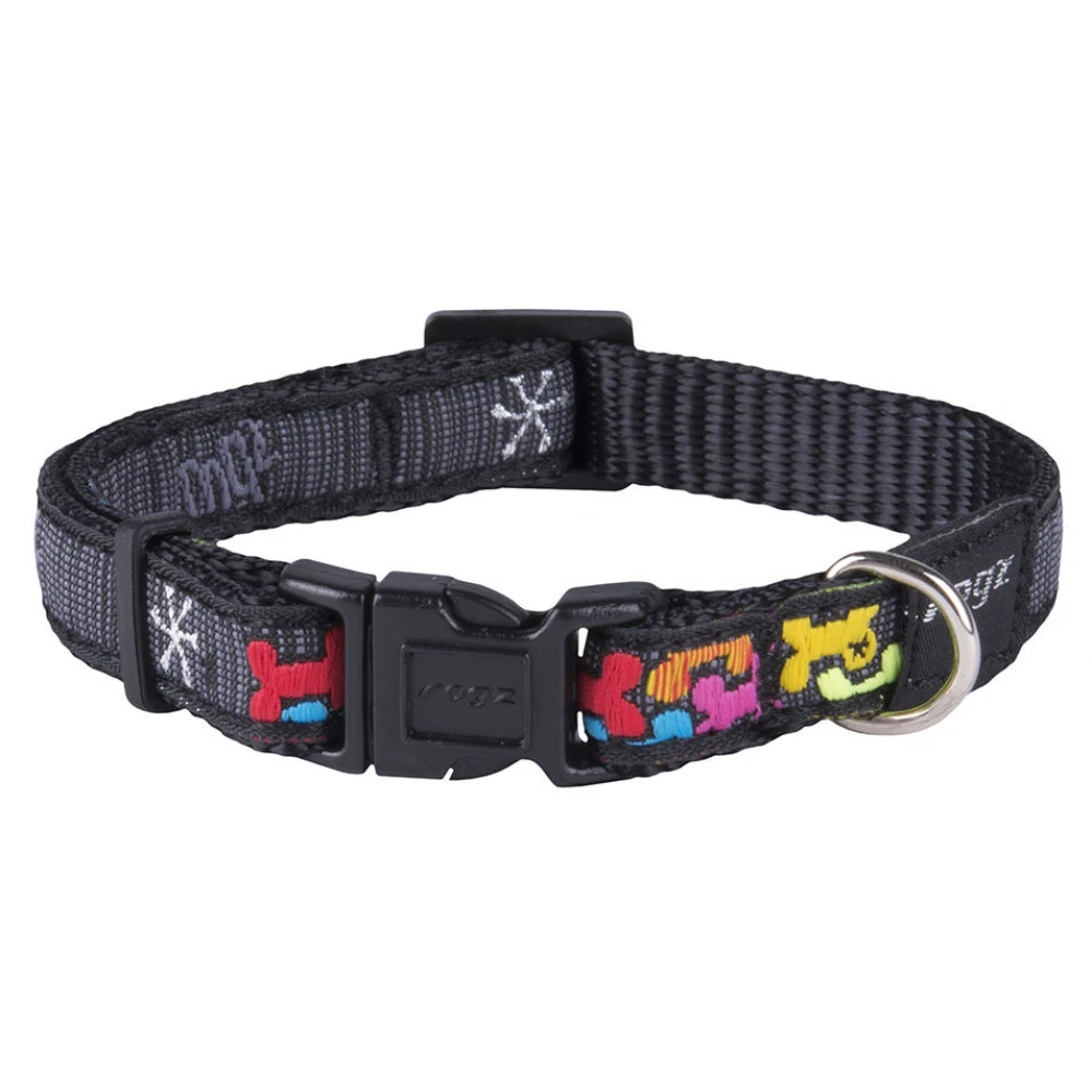 Περιλαίμιο Σκύλου Rogz Fancy Multi Bone Large 2cm (πάχος) x 34-56cm (μήκος)