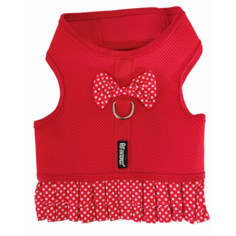 Σαμαράκι Γιλέκο Σκύλου Mesh Harness Φούστα Red Xs 10x28-40cm| petshop88