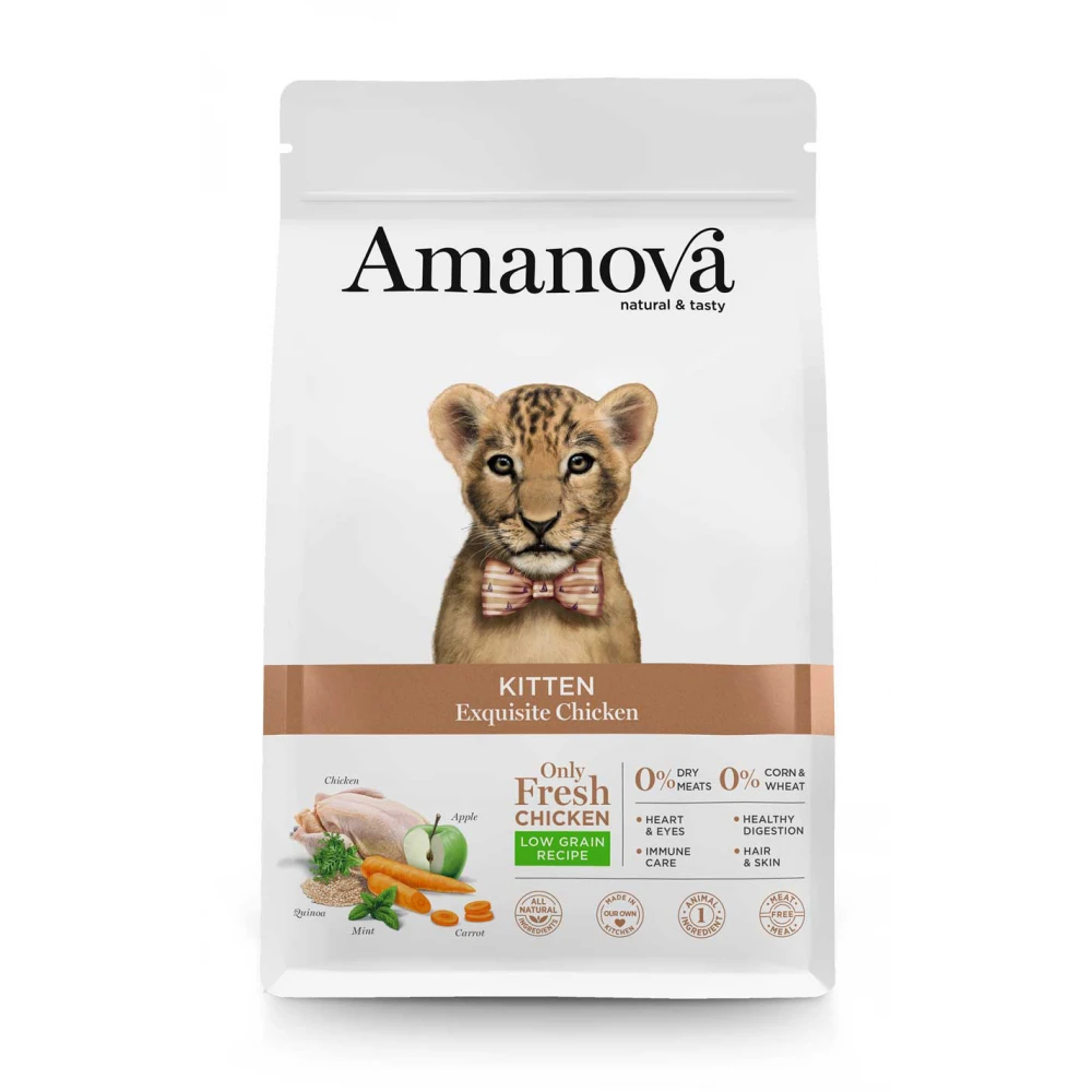 Ξηρά Τροφή Γάτας Amanova Kitten Exquisite Chicken 1,5kg με Κοτόπουλο ...