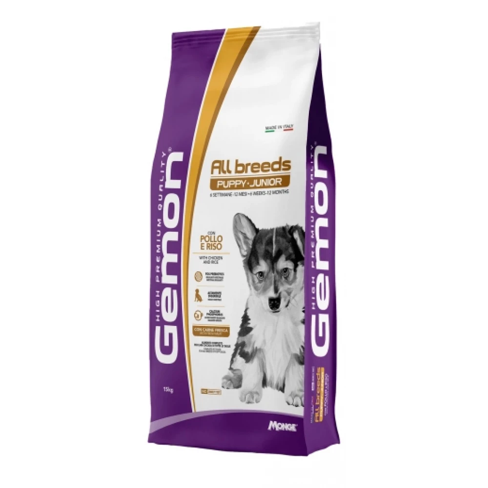 Gemon All Breeds Puppy & Junior Chicken & Rice 20kg| petshop88