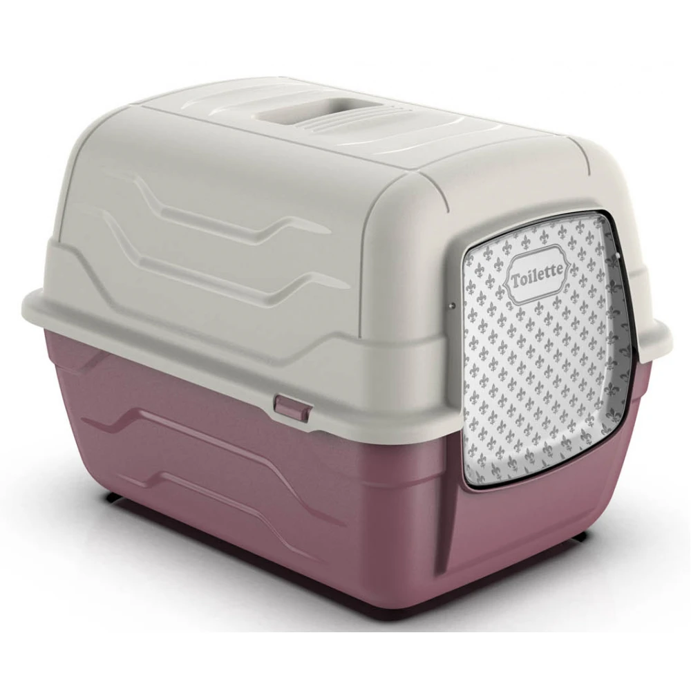 Κλειστή τουαλέτα γάτας Georplast RotoToilet 52x40x40hcm Ροζ