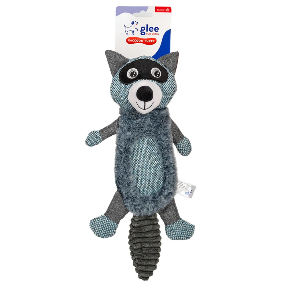 Παιχνίδι Σκύλου Glee Raccoon Furry Belly Squeaky 41cm| petshop88