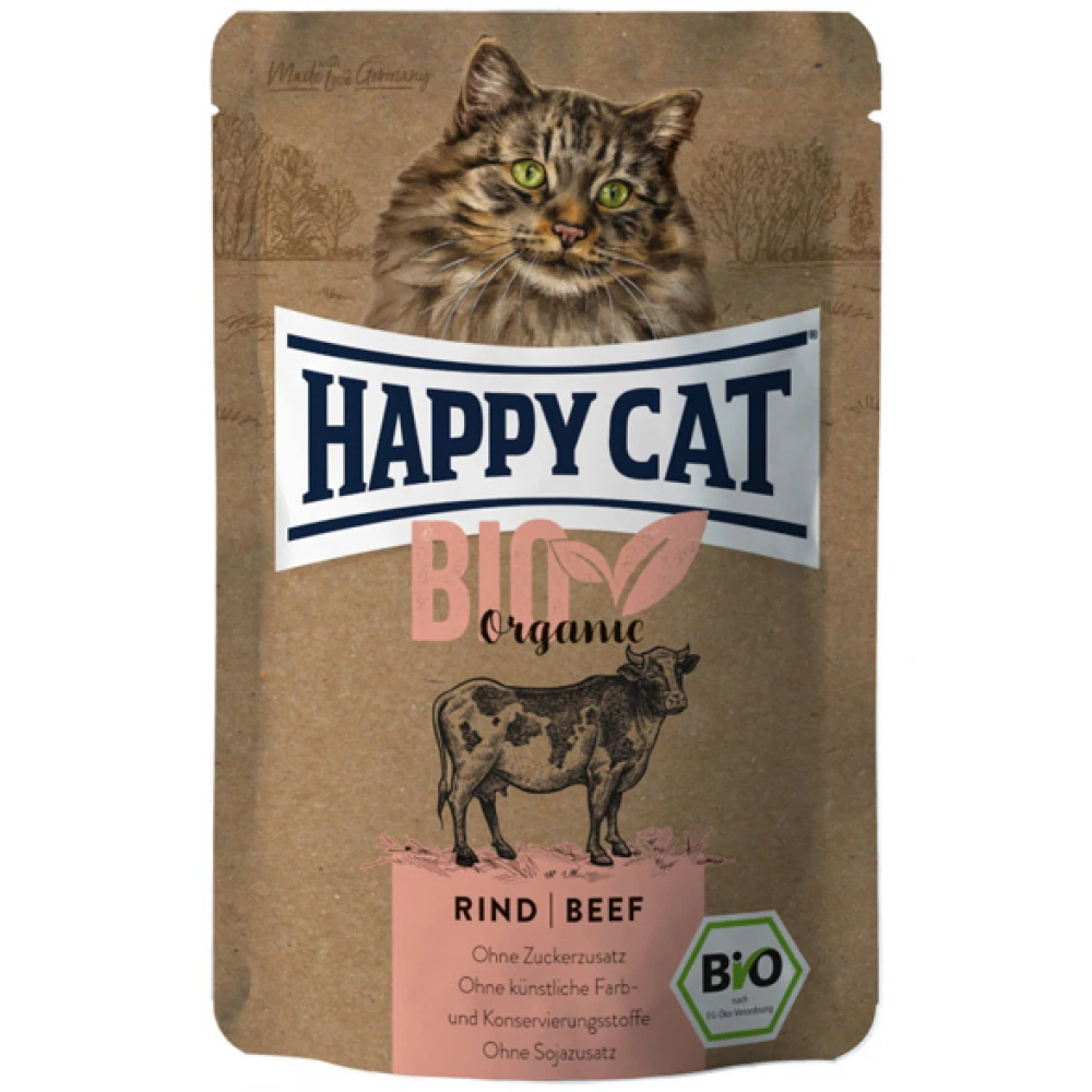 Υγρή Τροφή Γάτας Happy Cat Bio Βοδινό 85gr| petshop88