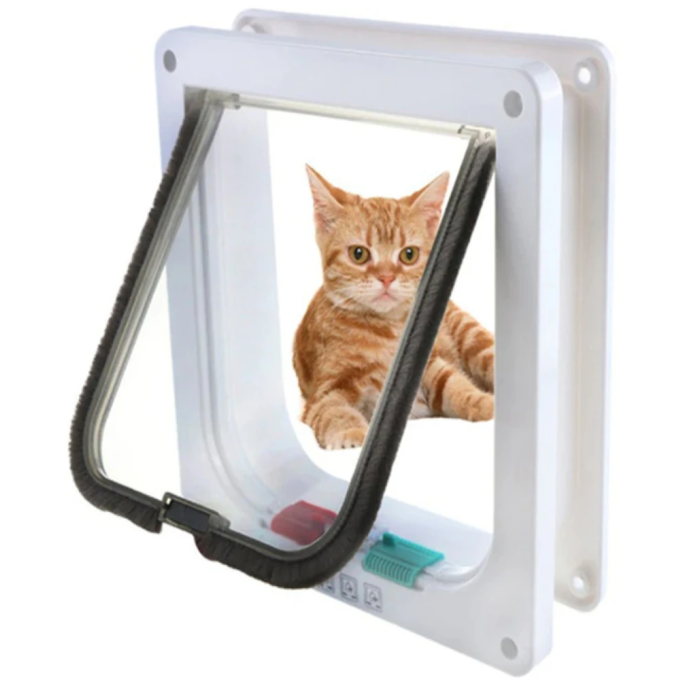 Πόρτα Γάτας M-Pets 4 Κατευθύνσεων με τούνελ 19x20cm Λευκό