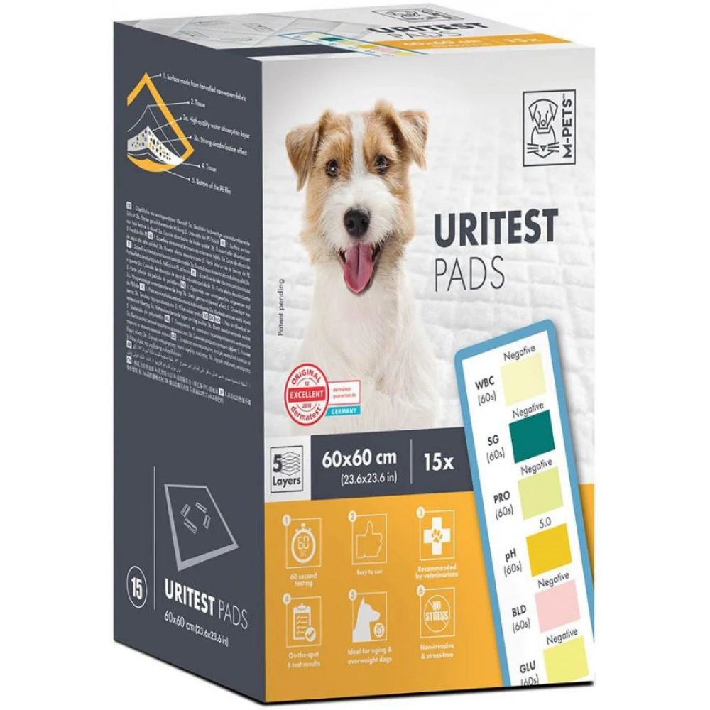 M-Pets Πάνες σκύλου με Uritest 15τμχ 60x60cm| petshop88