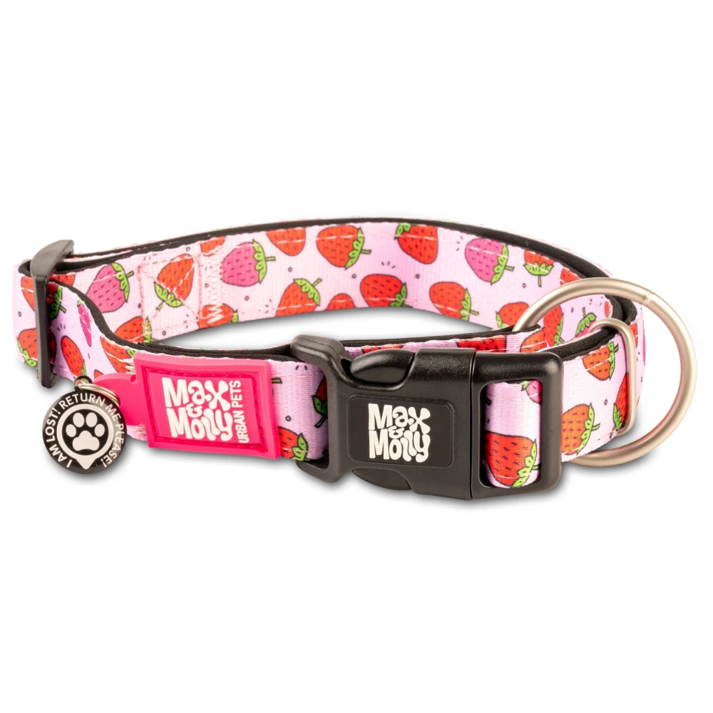 Περιλαίμιο Max & Molly Strawberry Dream Medium 2x34-55cm | petshop88