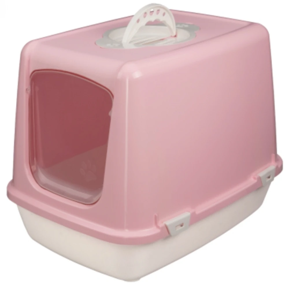 Κλειστή Λεκάνη - Τουαλέτα Γάτας Alice 50x37x38,5cm Ροζ| petshop88
