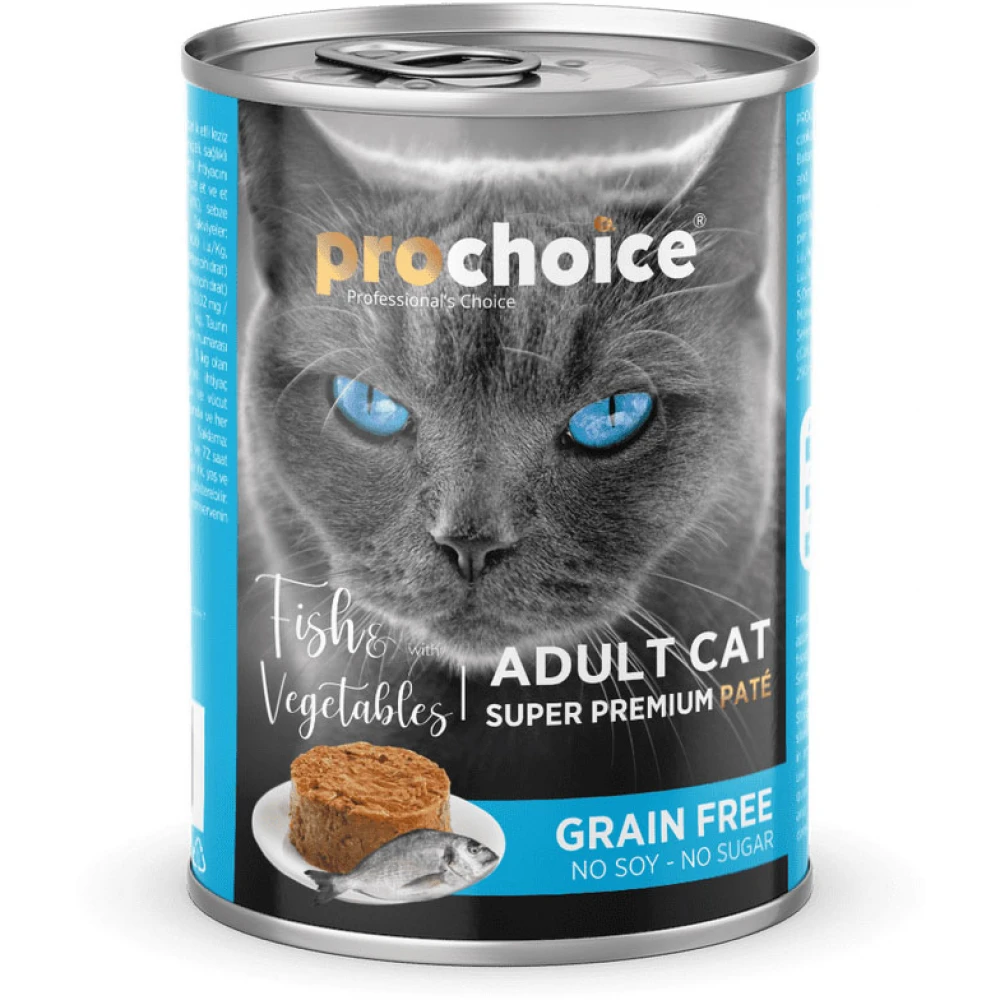 Prochoice Adult Cat Fish & Vegetables Pate Grain Free Υγρή Τροφή Γάτας ...