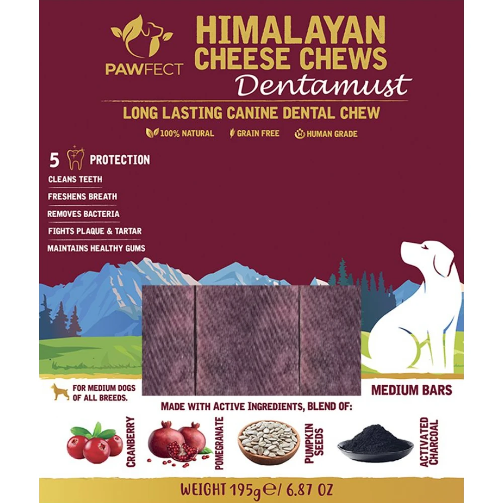 Λιχουδιά Σκύλου Pawfect Himalayan Chew Bar - Dentamust με Κράνμπερι 3 x ...