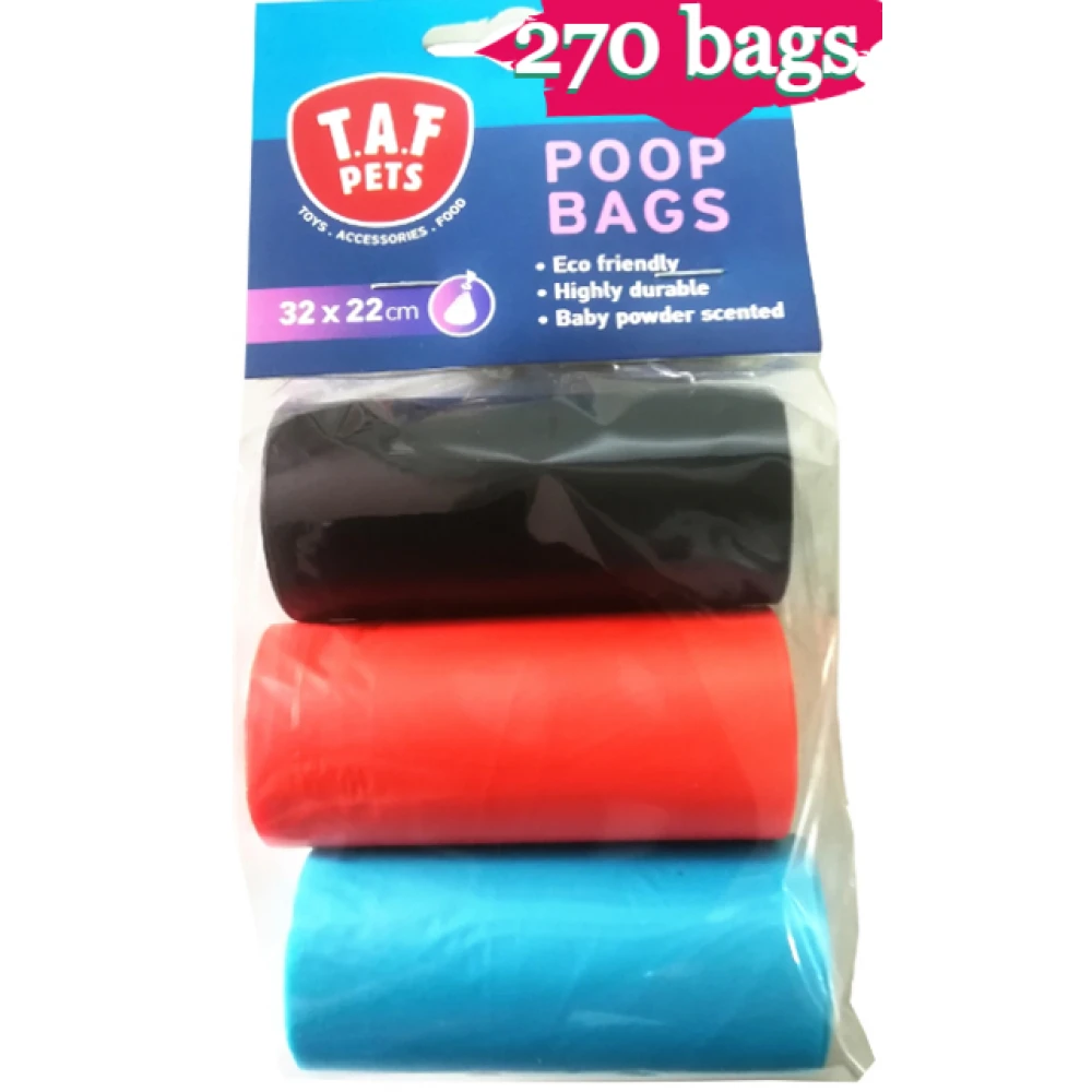 ΣΑΚΟΥΛΑΚΙΑ TAF PETS ΜΕ ΑΡΩΜΑ 18τμχ (270 σακούλες) για τη βόλτα