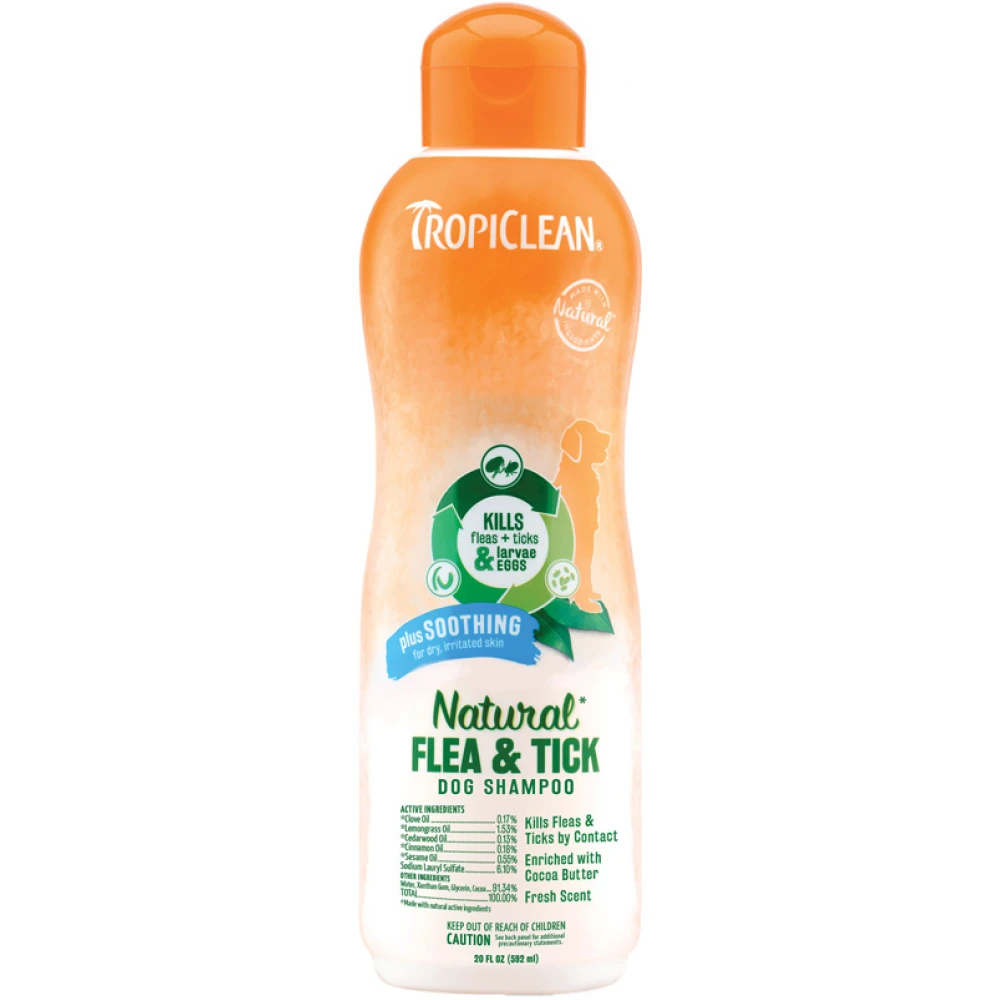 Tropiclean Flea & Tick Plus Soothing Αντιπαρασιτικό & Καταπραϋντικό ...