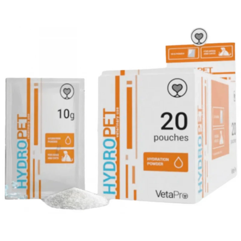 Σκόνη Ενυδάτωσης για Σκύλους & Γάτες Vetapro HydroPet 10gr x 20 ...