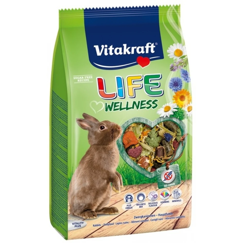 Vitakraft Life Wellness Τροφή για Kουνέλια 600gr| petshop88