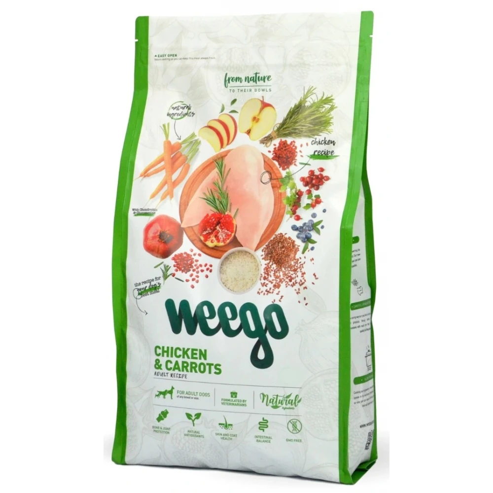 Weego Dog Adult Chicken & Carrots 12kg + Δώρο Μαντηλάκια Καθαρισμού ...