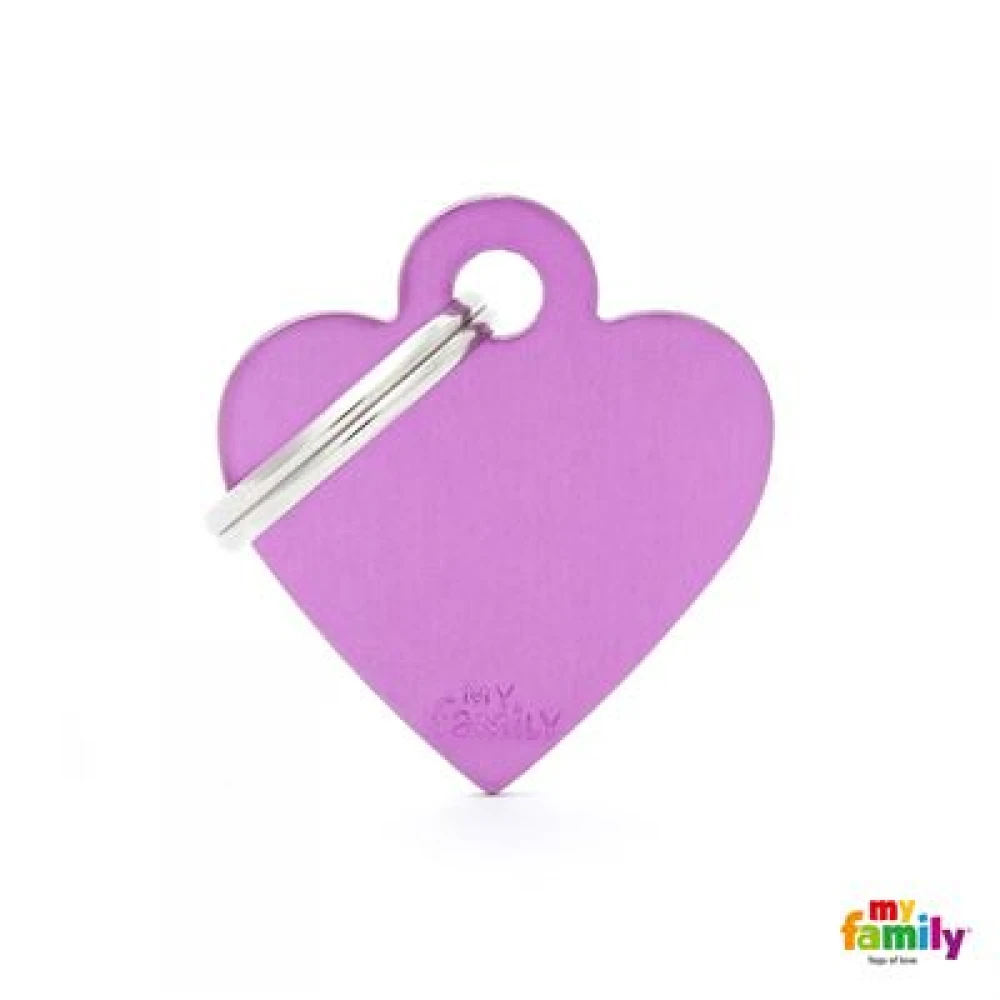 Ταυτότητα Σκύλου My Family Basic Purple Heart Tag Small 3x2cm| petshop88